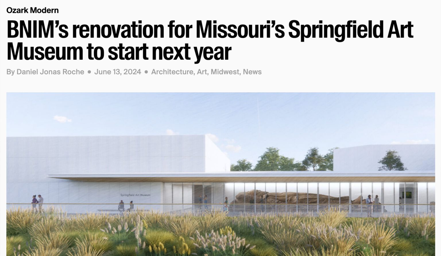 Ozark Modern - Architect's Newspaper features Springfield Art Museum - BNIM